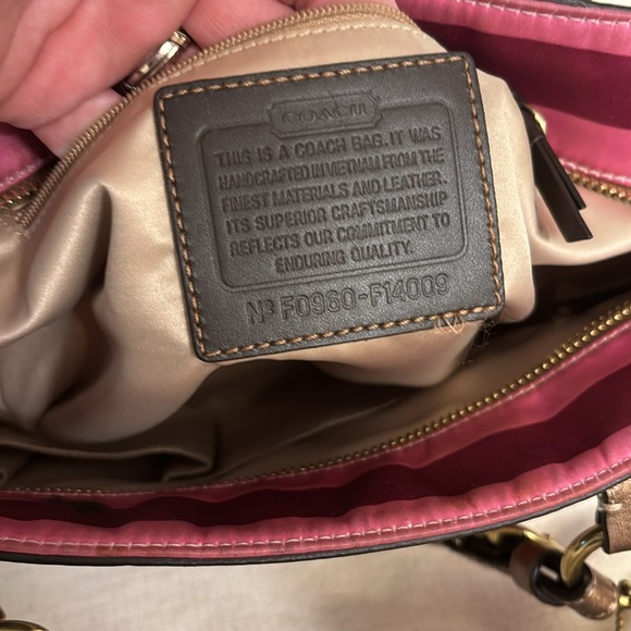 Coach | Bags | Coach Striped Multicolor Handbag | Poshmark